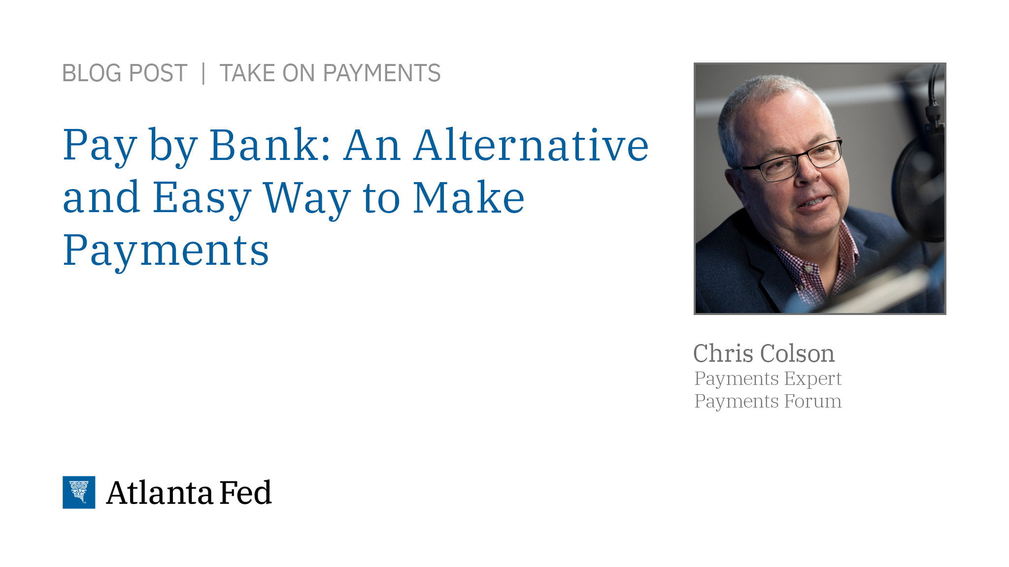 Pay by Bank: An Alternative and Easy Way to Make Payments - Federal ...