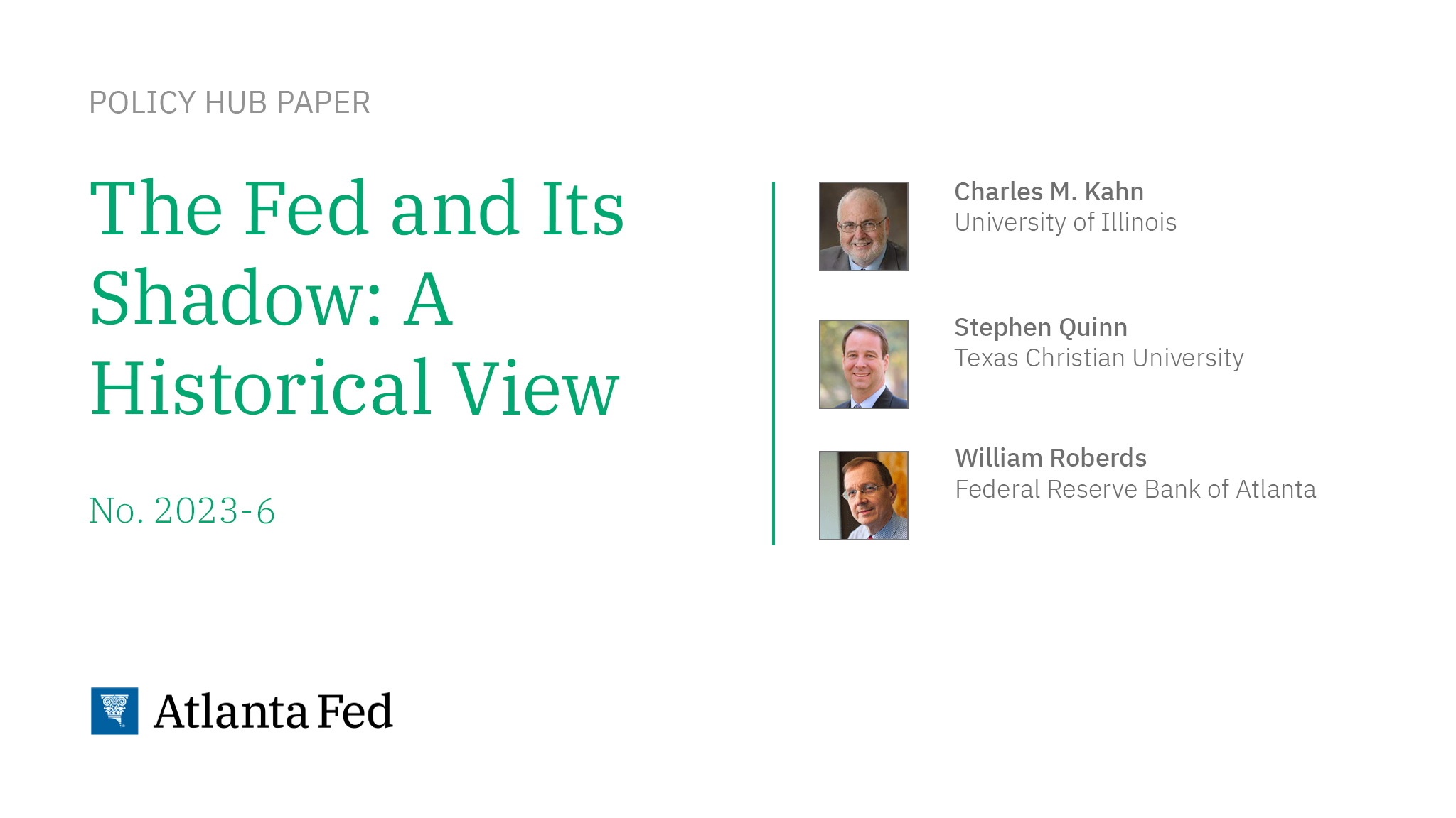 The Fed and Its Shadow: A Historical View - Federal Reserve Bank of Atlanta